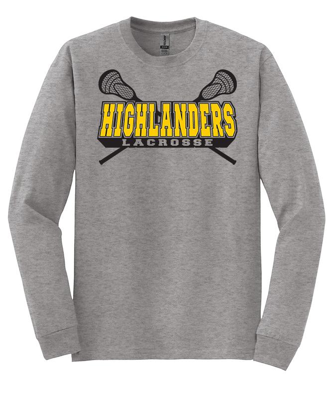 Grey L/S T-shirt With 2 Color Design