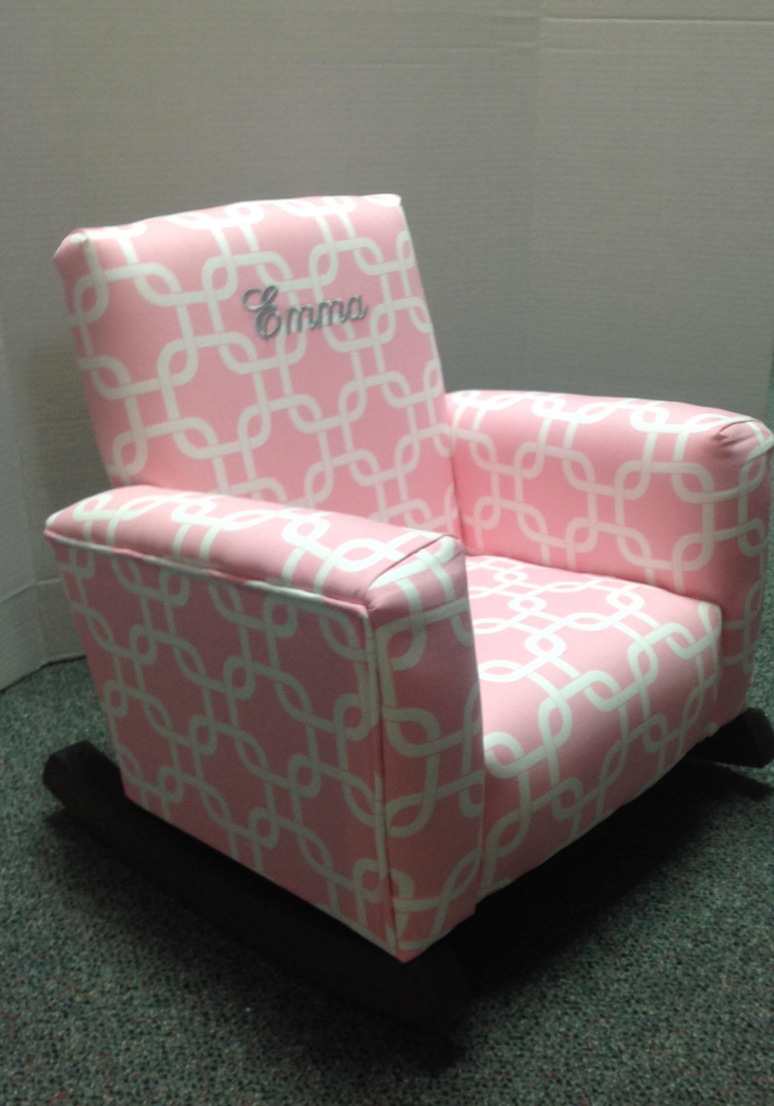 Pink Chain Link Rocking Chair