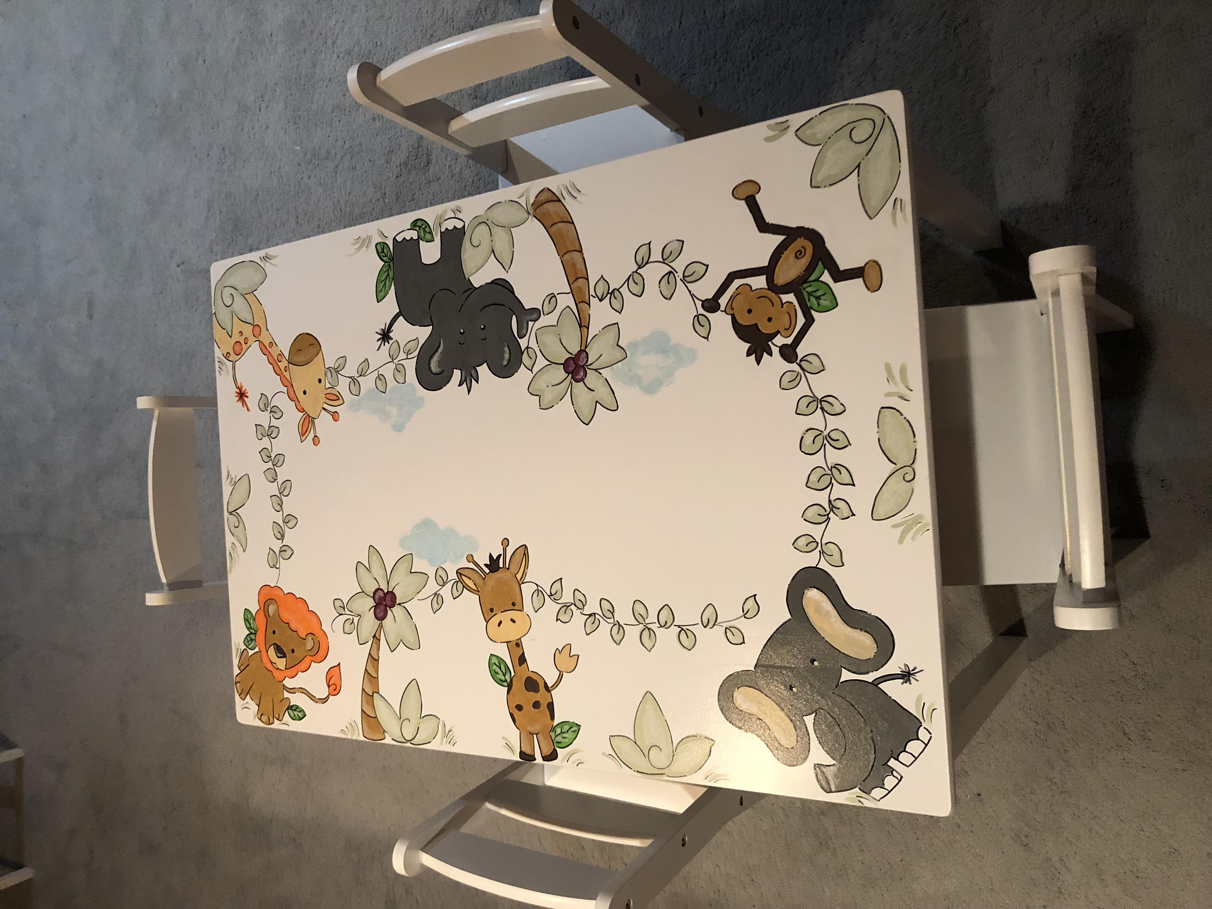 Jungle Theme Table and Chairs