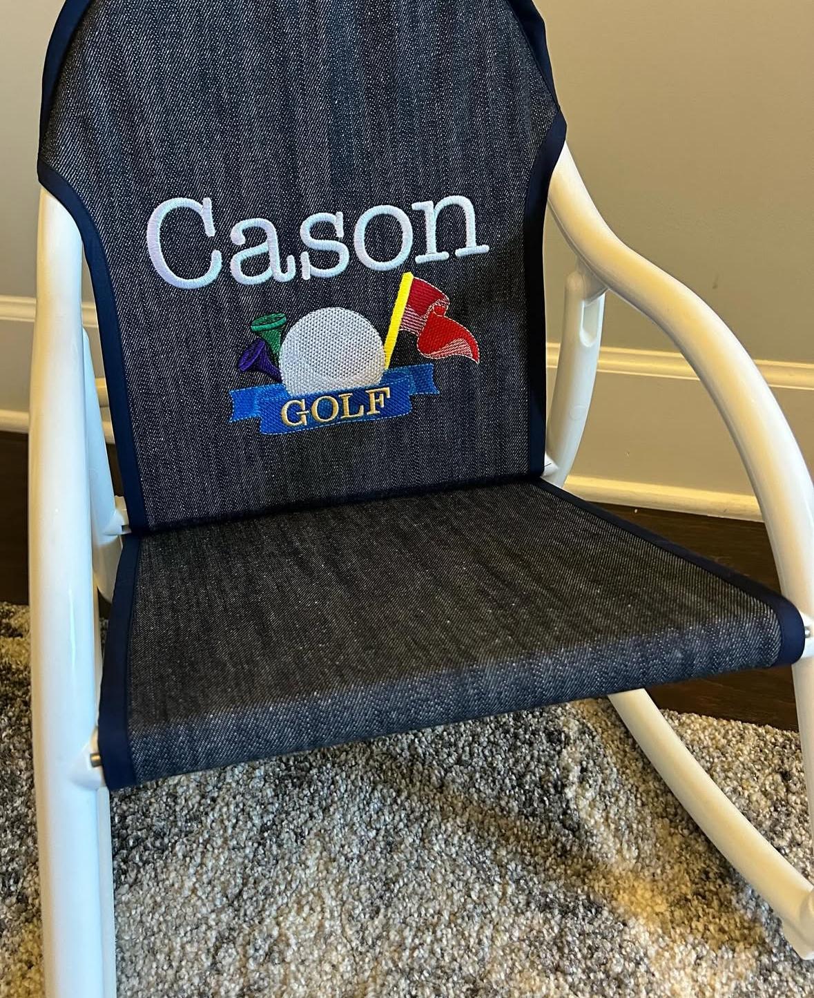 Golf Rocking Chair-Denim Canvas