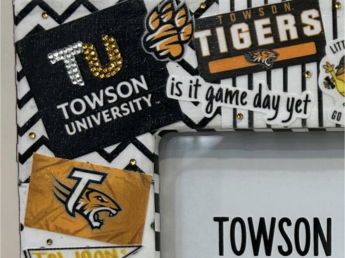 Decoupage College Frame with Rhinestones