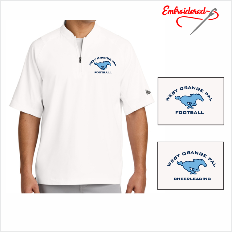 WO PAL COACHES 25: WHITE SHORT SLEEVE 1/4 ZIP CAGE JACKET