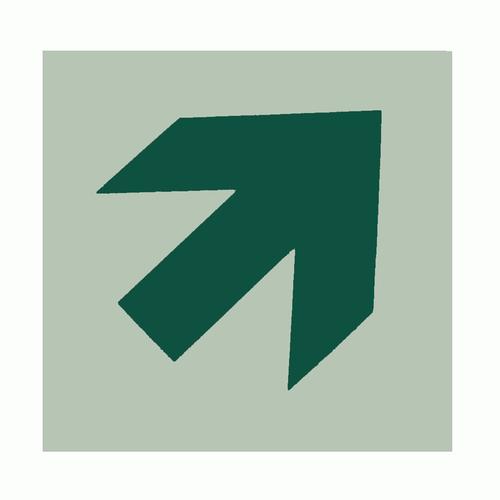 Photoluminescent Running Man Left Directional Sign