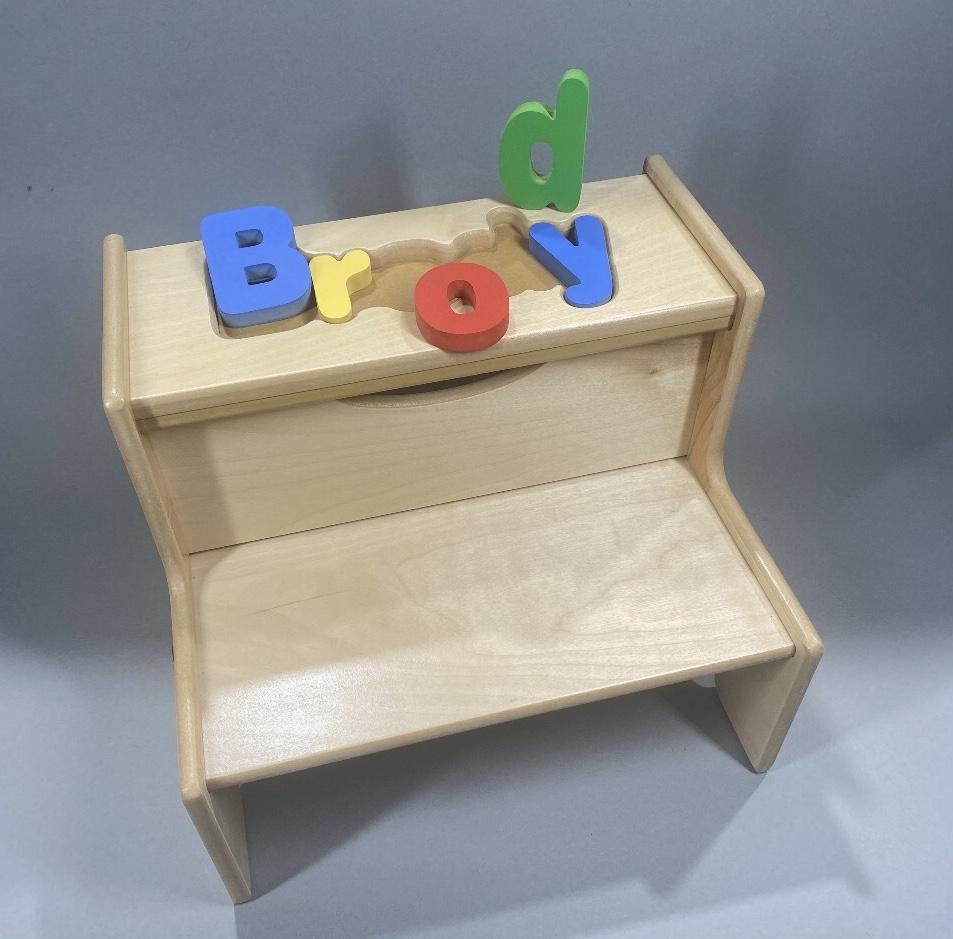 2 Step Puzzle Stool-Primary Name