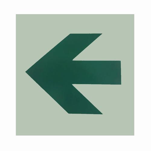 Photoluminescent Running Man Left Directional Sign