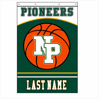 NP BASKETBALL FLAGS: CUSTOM 2' X 3' HOUSE FLAG