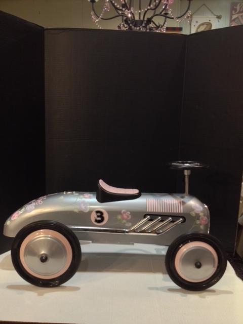 Silver Pink Race Car