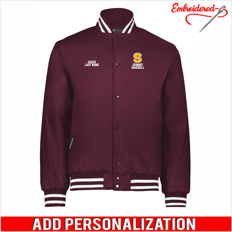 SUMMIT BASEBALL COACHES '24: MAROON/WHITE "OLD SCHOOL" HERITAGE JACKET
