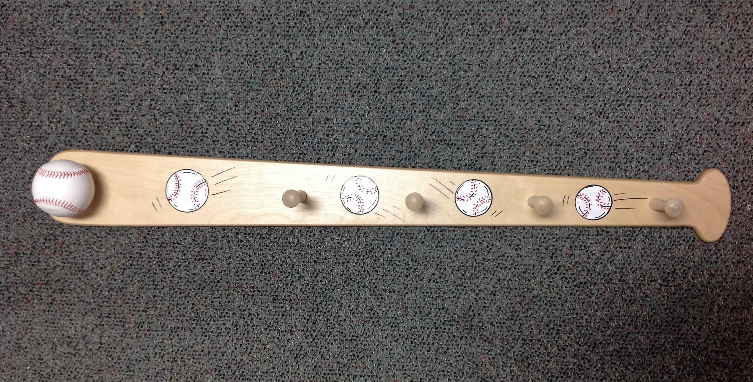 Baseball Bat Clothes Rack